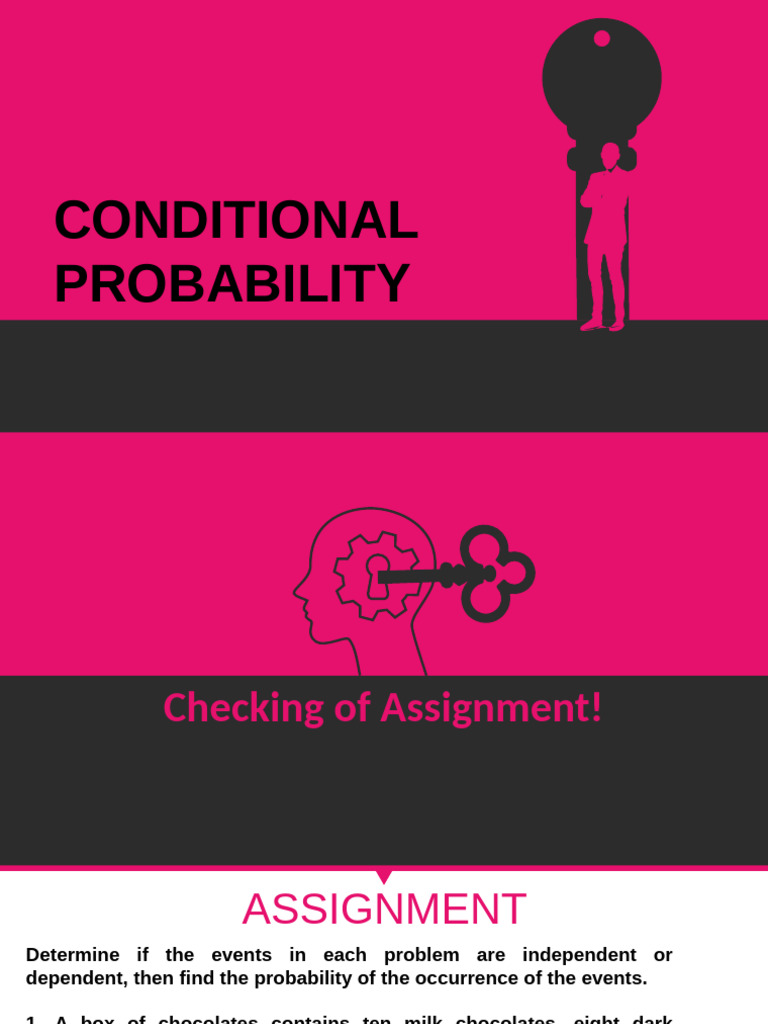 Conditional Probability Assignment Guide | PDF | Probability | Epidemics