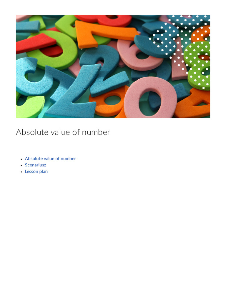 Absolute Value of Number | PDF
