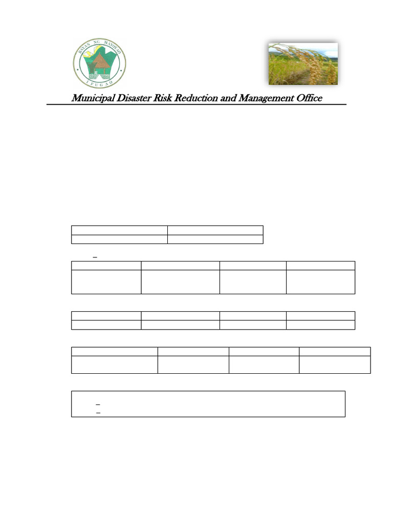 Sitrep NO. 1 | PDF | Natural Hazards | Natural Disasters