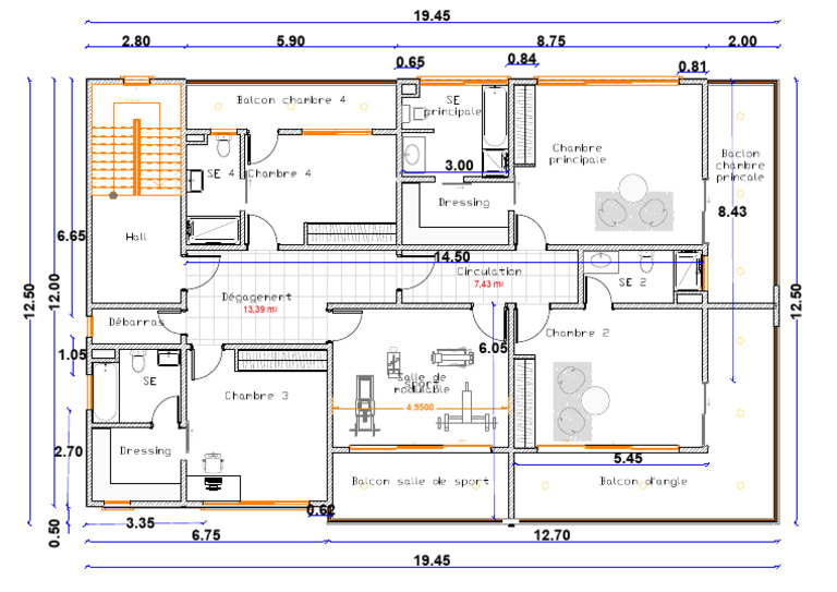 Villa Type 2 .Plan R+1 | PDF