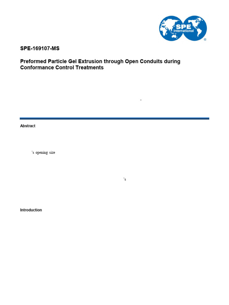 SPE 169107 - Preformed Particle Gel Extrusion Through Open Conduits During Conformance Control ...