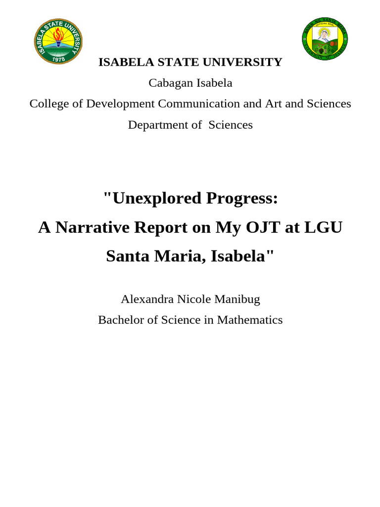 Narrative Report (1) | PDF | Science | Governance