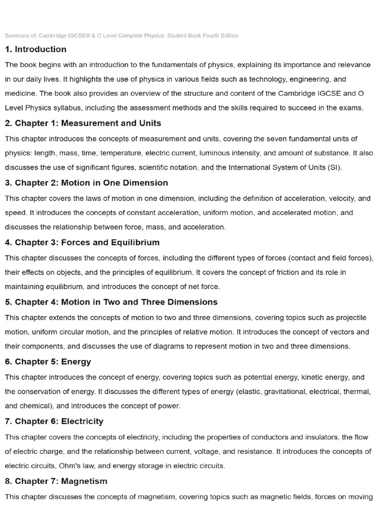 Cambridge IGCSE® & O Level Complete Physics - Student Book Fourth Edition | PDF