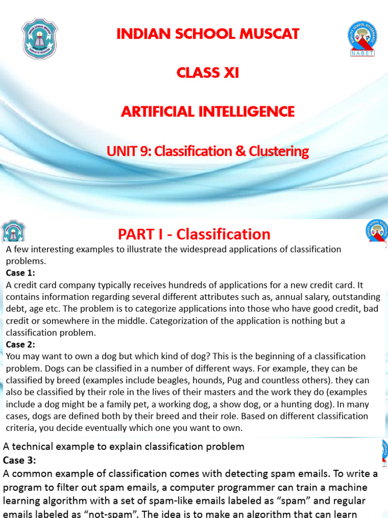 Unit 9 - Classification & Clustering | PDF | Cluster Analysis | Statistical Classification