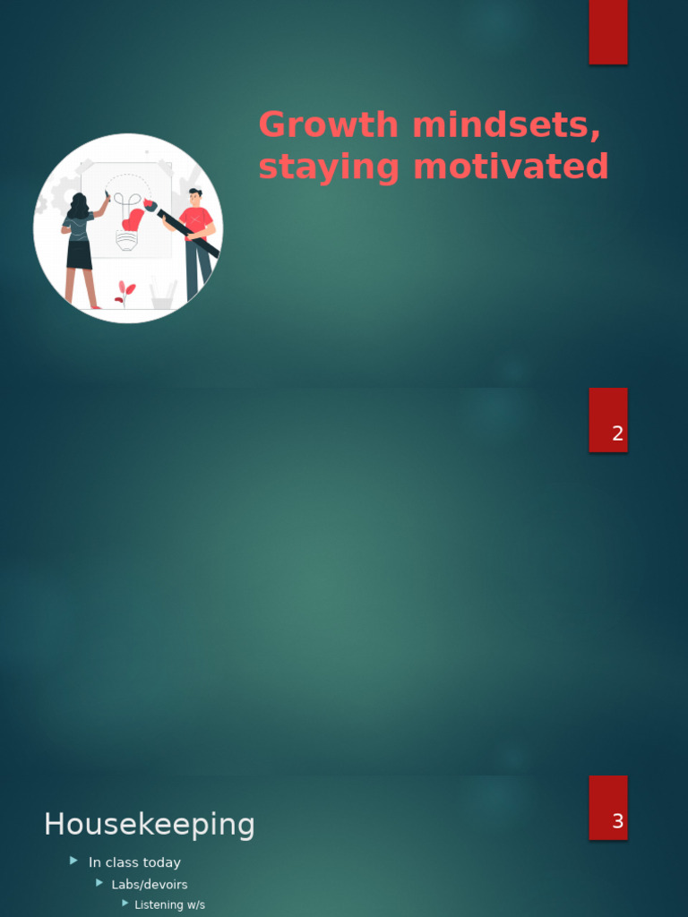 Week 2 Growth Mindsets Stay Motivated | PDF | Mindset | Motivation
