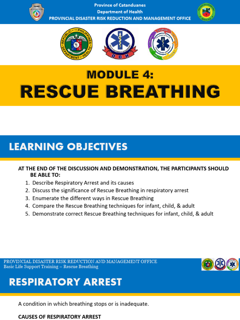 Module 4 - Rescue Breathing | PDF | Breathing | Clinical Medicine