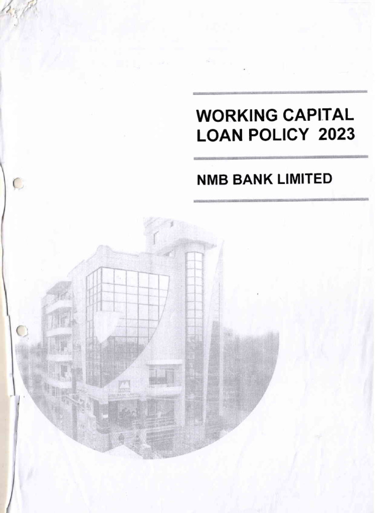 NMB Bank's Working Capital Loan Policy | PDF | Loans | Credit