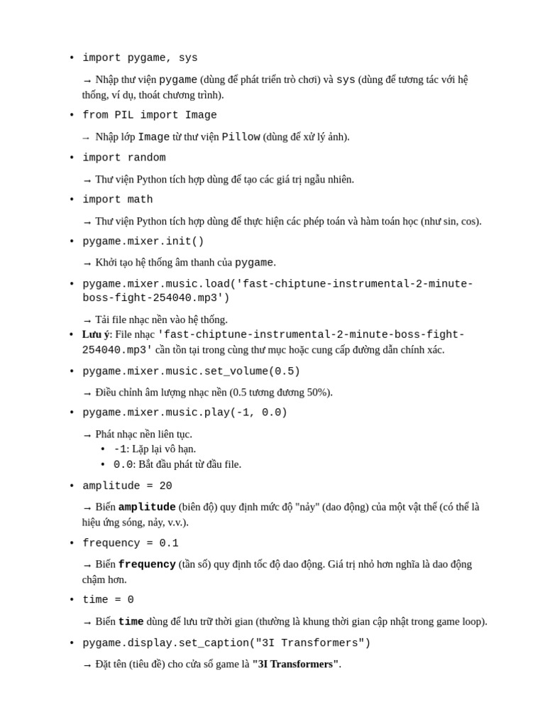 giải thích từng dòng code | PDF