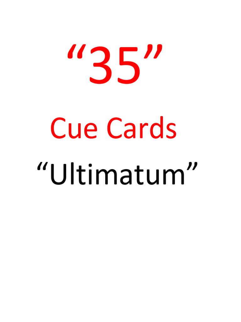 35 Engaging Cue Card Topics | PDF