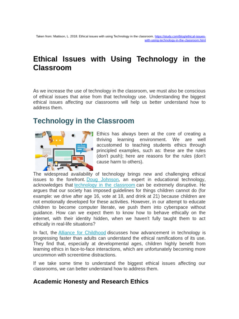 Ethical Issues Reading Pdf Cyberbullying Facebook