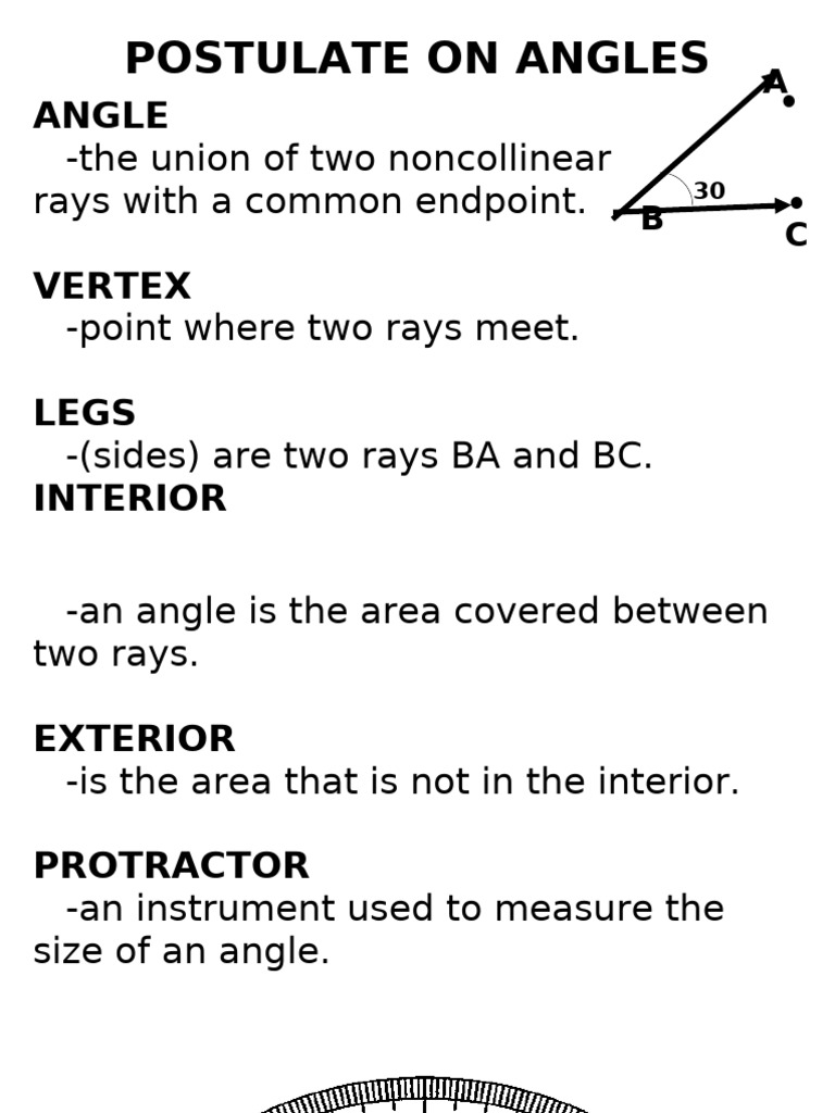 Postulate On Angles | PDF