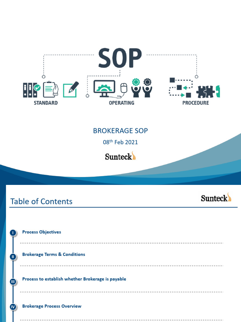 Brokerage SOP 25.02.2021 - Final | PDF | Invoice | Business