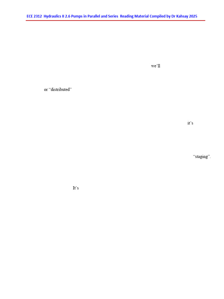 2.6 Pumps in Parallel and Series - #2 | PDF | Pump | Continuum Mechanics