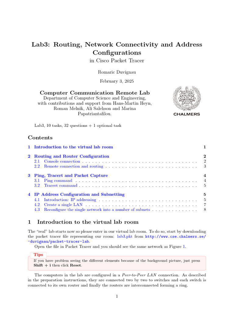 DatakomLabs_LP3VT25_lab3 | PDF | Ip Address | Router (Computing)