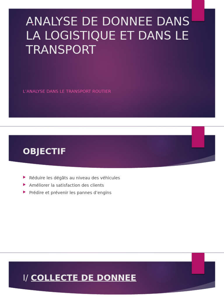 Analyse de Donnee Dans La Logistique Et Dans | PDF