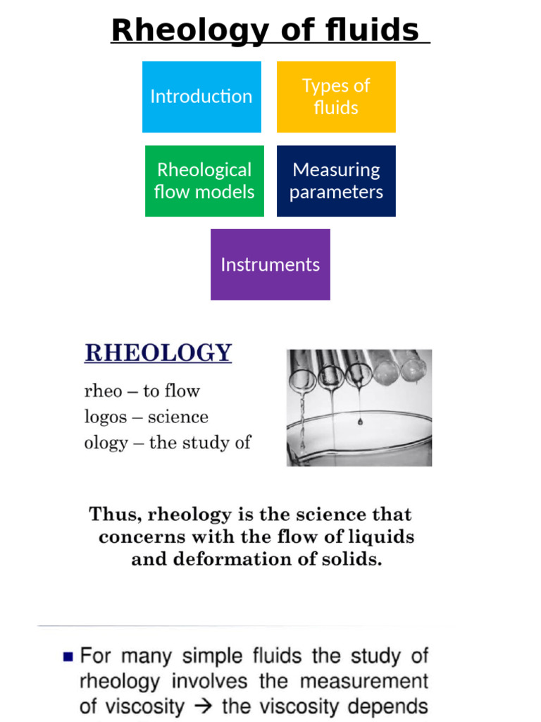 Rheology of Fluids | PDF