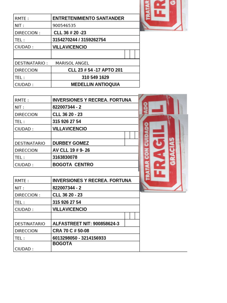 Rotulo Envios Fragil | PDF