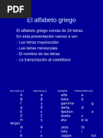 Guía del Alfabeto Griego | PDF | Alfabeto griego | Consonante