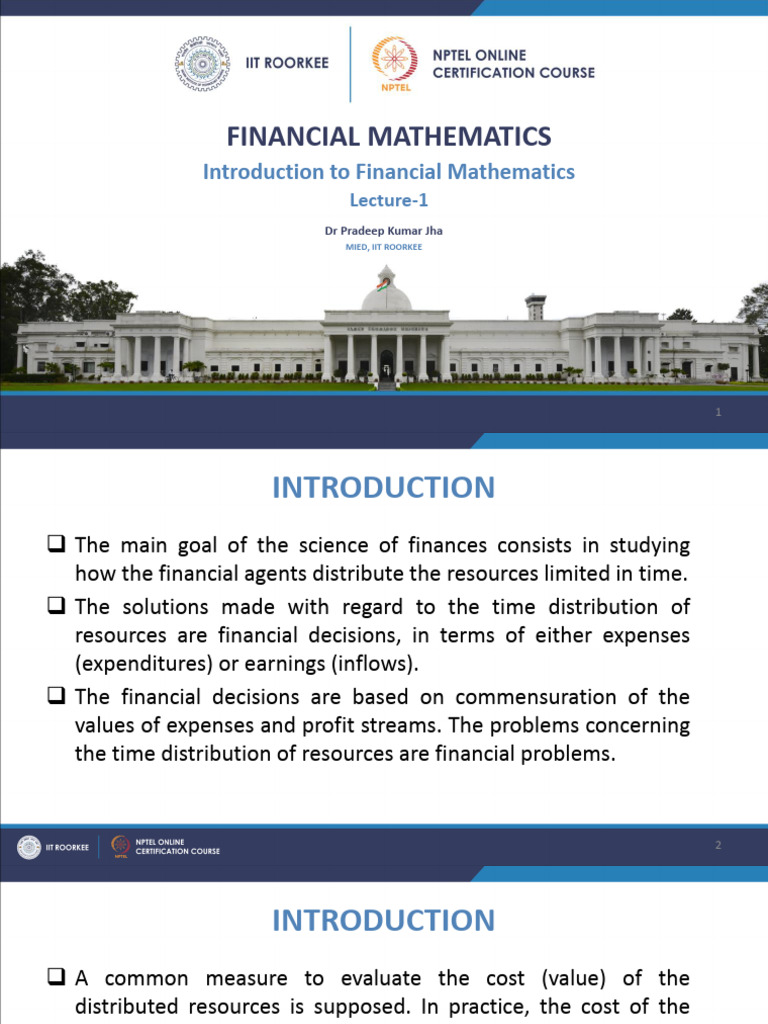 Financial Math for Students | PDF