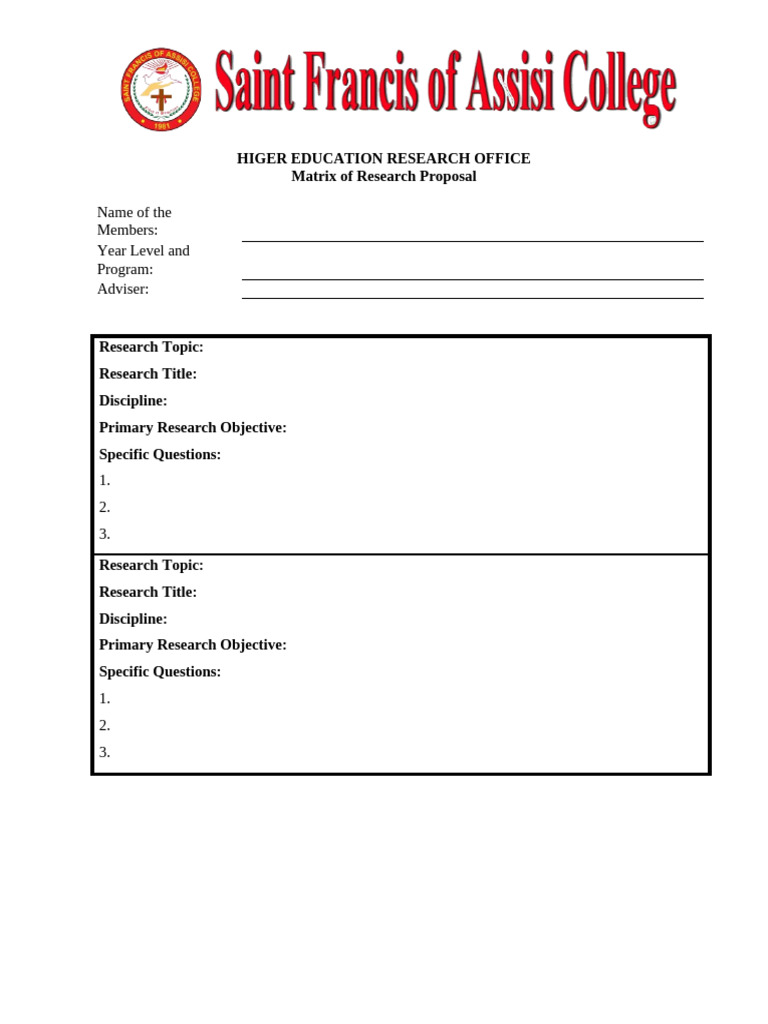 Research Matrix | PDF