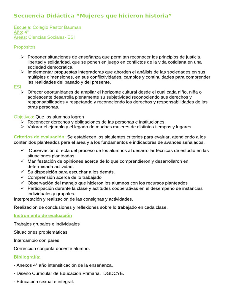 Mujeres que Hicieron Historia en Clase | PDF | Evaluación | Mujer