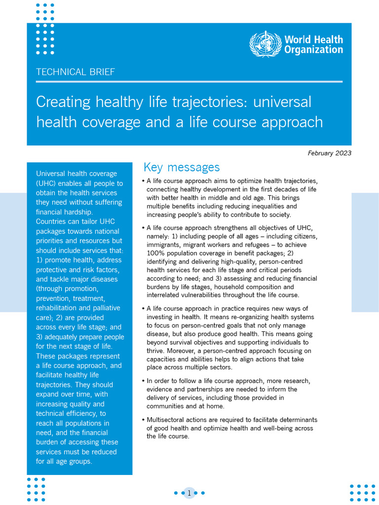 Life Course Approach to Universal Health Coverage | PDF | Ageing ...
