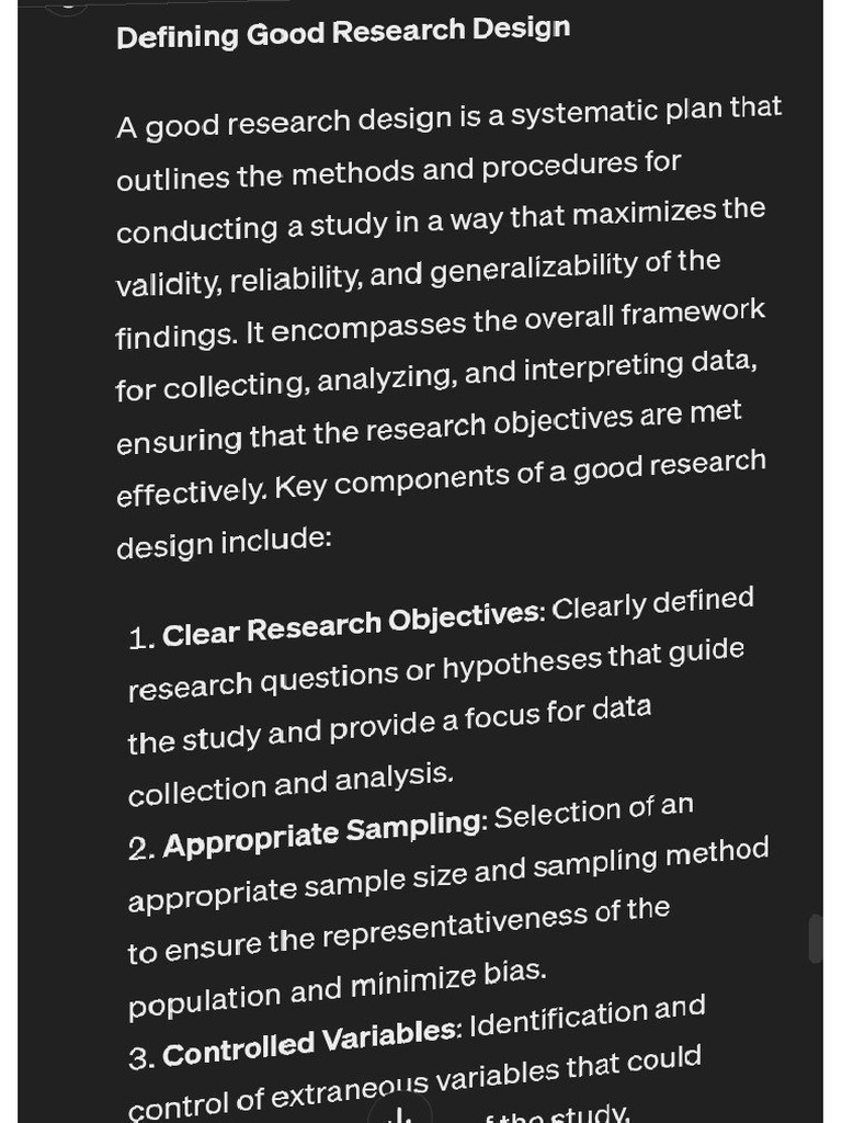 Define Good Research Design. is Single Research Design Suitable in All ...