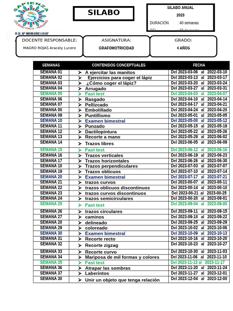 Ejemplo Silabus | PDF