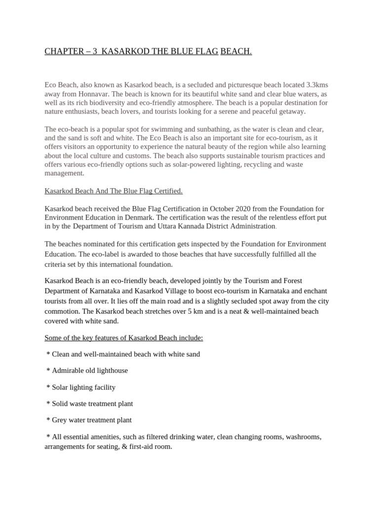 BLUE FLAG | PDF | Beach | Earth Sciences