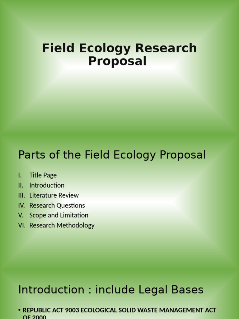 Field Ecology Research Proposal Oct 19 | PDF | Greenhouse Gas | Climate ...