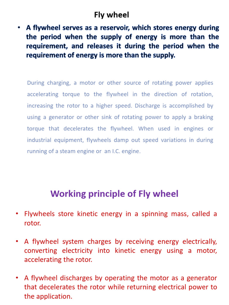 Ppt Flywheel Notes | PDF | Motion (Physics) | Mechanics