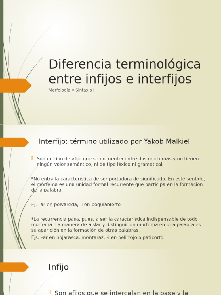 Diferencia Entre Infijos e Interfijos | PDF
