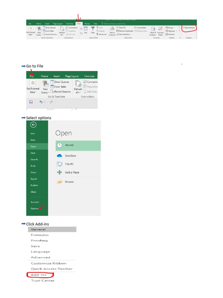 Install Data Analysis in Excel | PDF