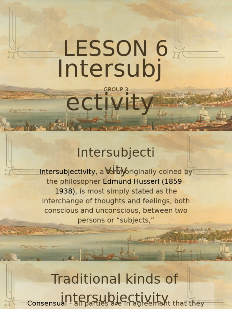 Lesson-6 Intersubjectivity | PDF