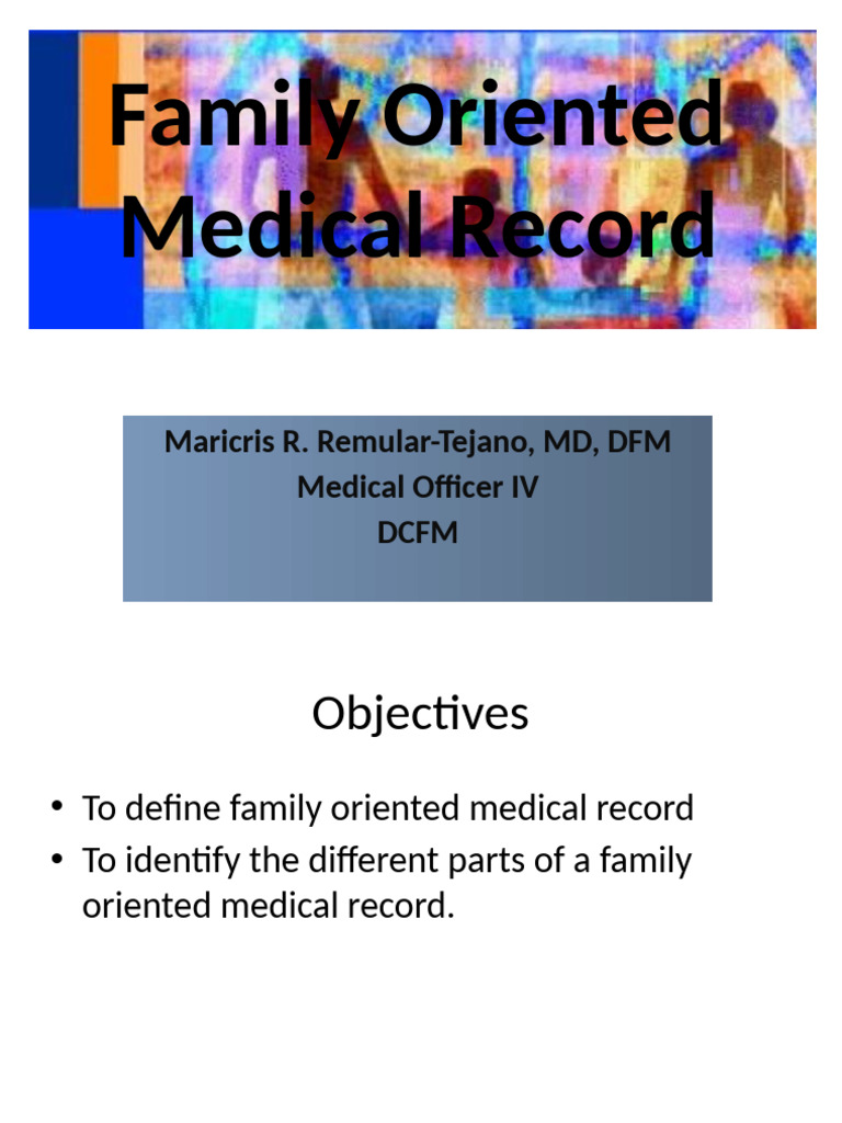 Family Oriented Medical Record | PDF | Medical Record | Diseases And ...