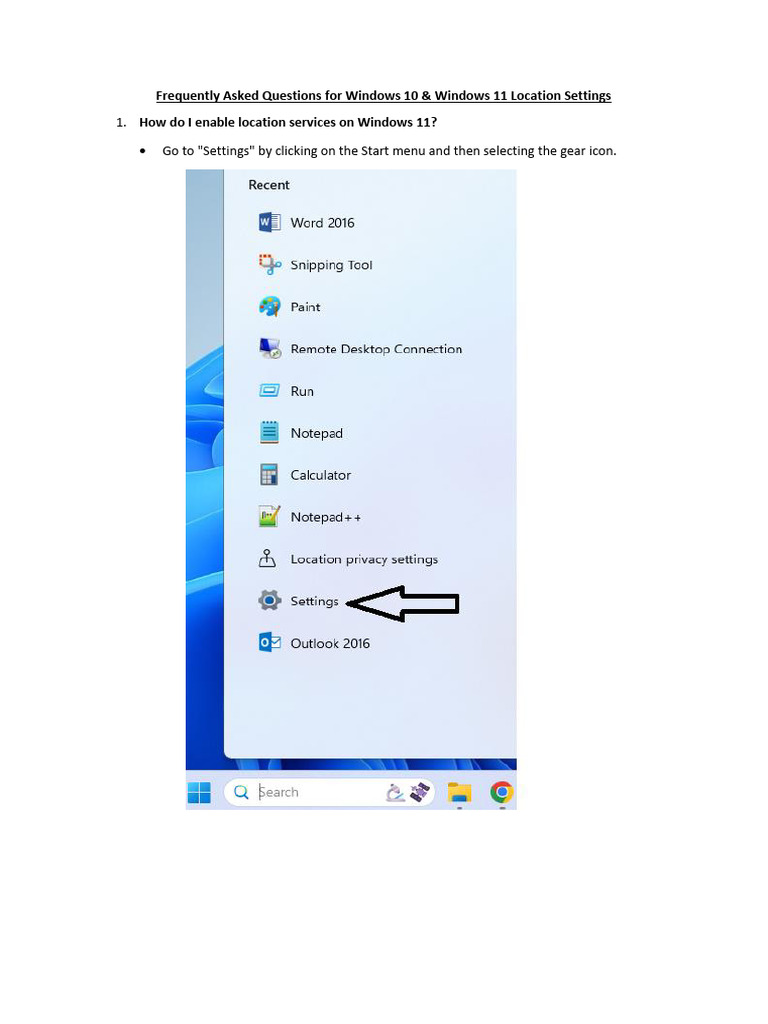 Windows Location Settings Guide | PDF