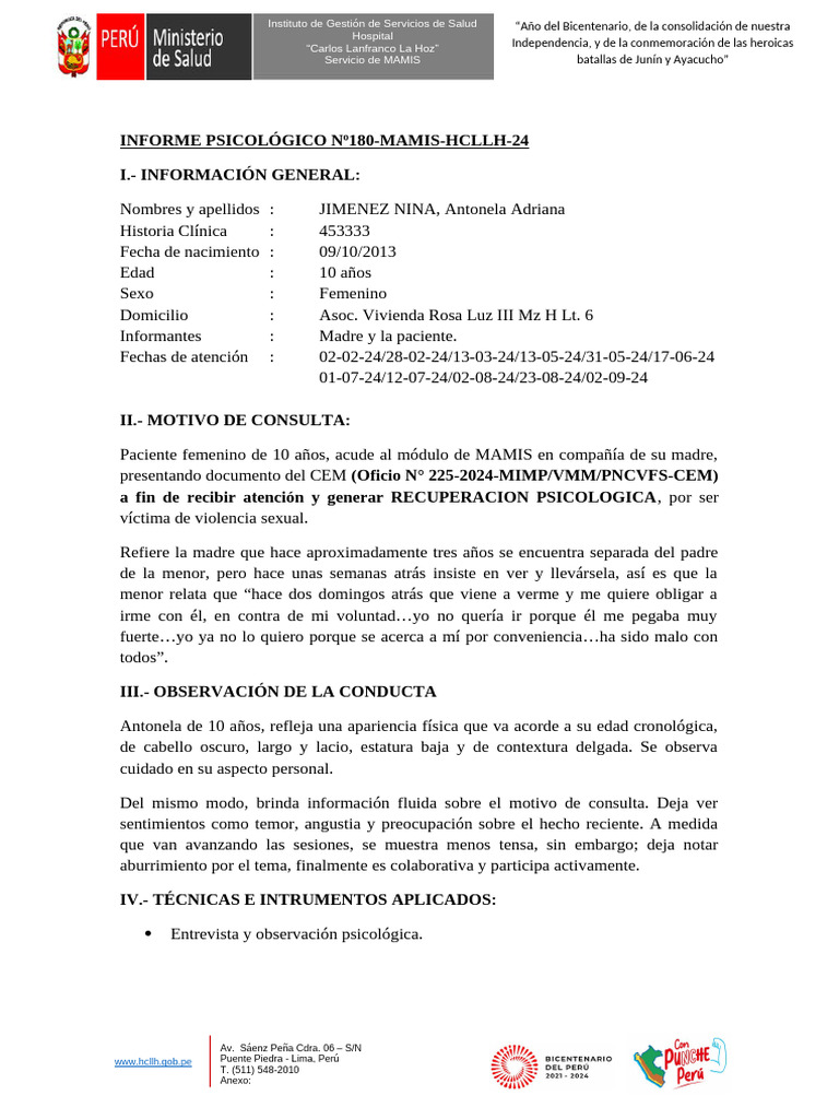 Jimenez Nina, Antonela Adriana - Mamis | PDF | Temor | Las emociones