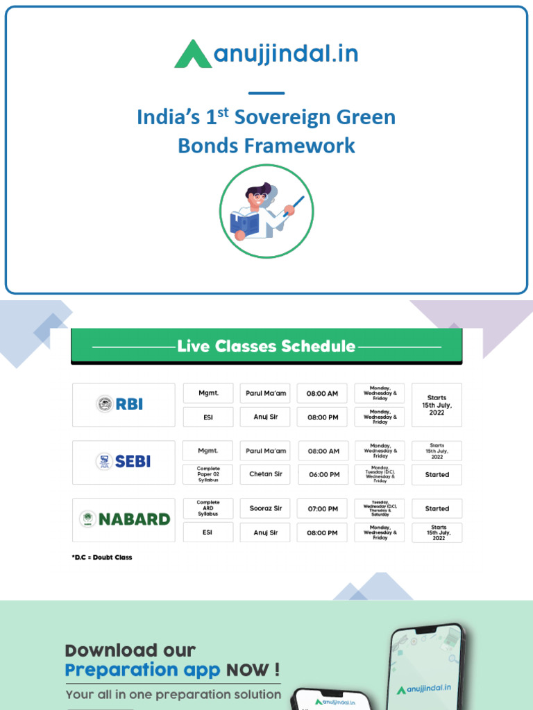India Sovereign Green Bonds Framework 2022 | PDF | Environmental Policy ...