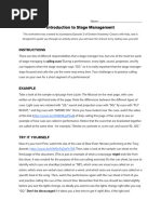 Stage Directions and Blocking Guide | PDF
