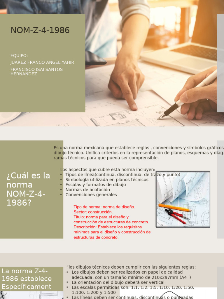 Normas de Dibujo Técnico NOM-Z-4-1986 | PDF | Dibujo técnico | Dibujo