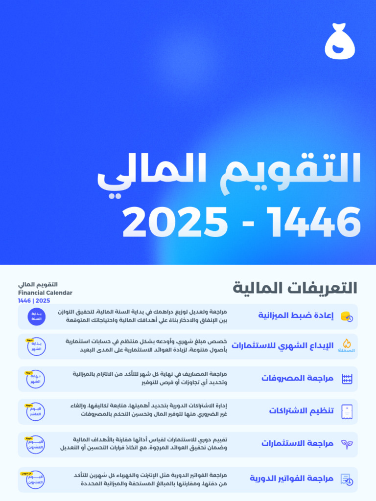 Drahim Financial Calendar 2025 | PDF