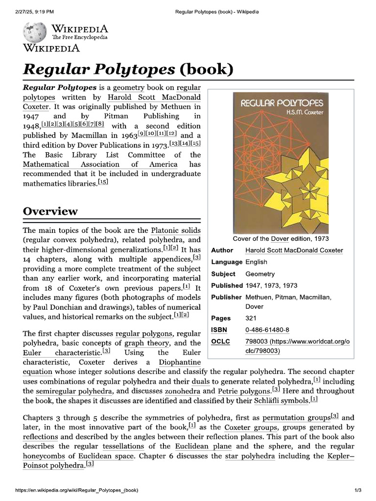 Polytopes | PDF