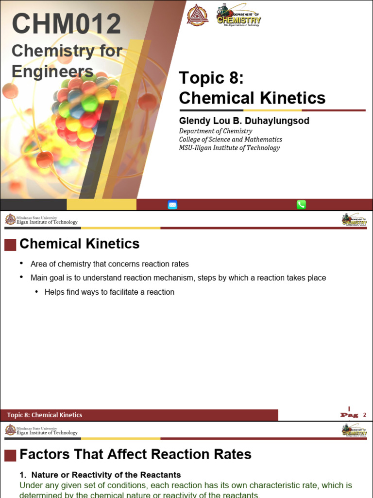 Chemical Kinetics: Reaction Rates Explained | PDF | Reaction Rate ...