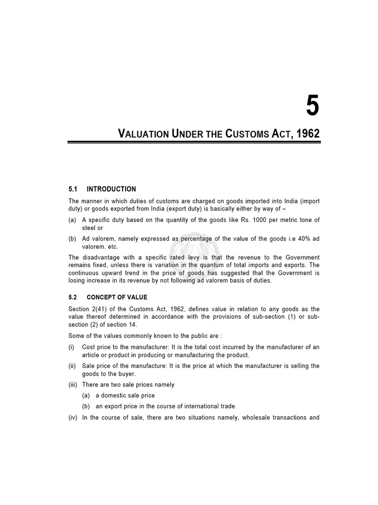 18911sm Finalnew Idtl Customs Cp5 | PDF | Bill Of Lading | Prices