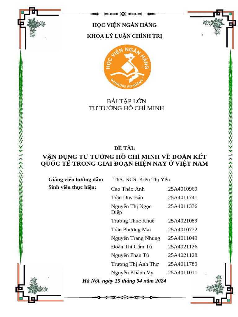 (TTHCM - Word) CD6 | PDF