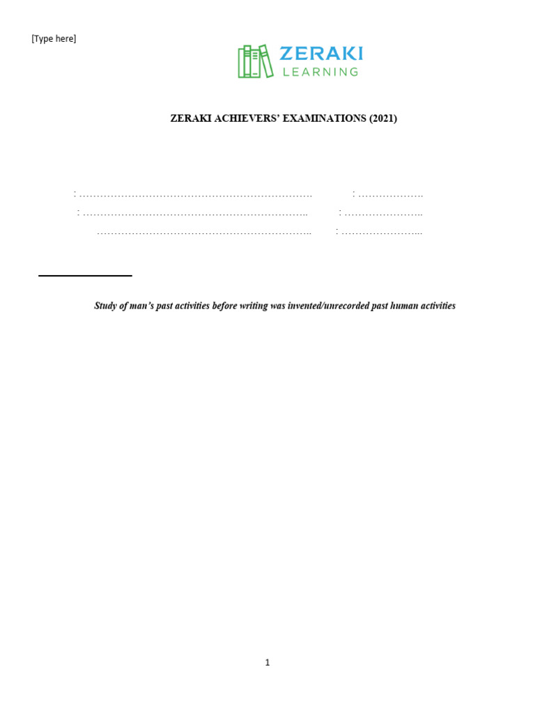 Form 2 History Exam Term 3 2021 | PDF | Kenya | Agriculture
