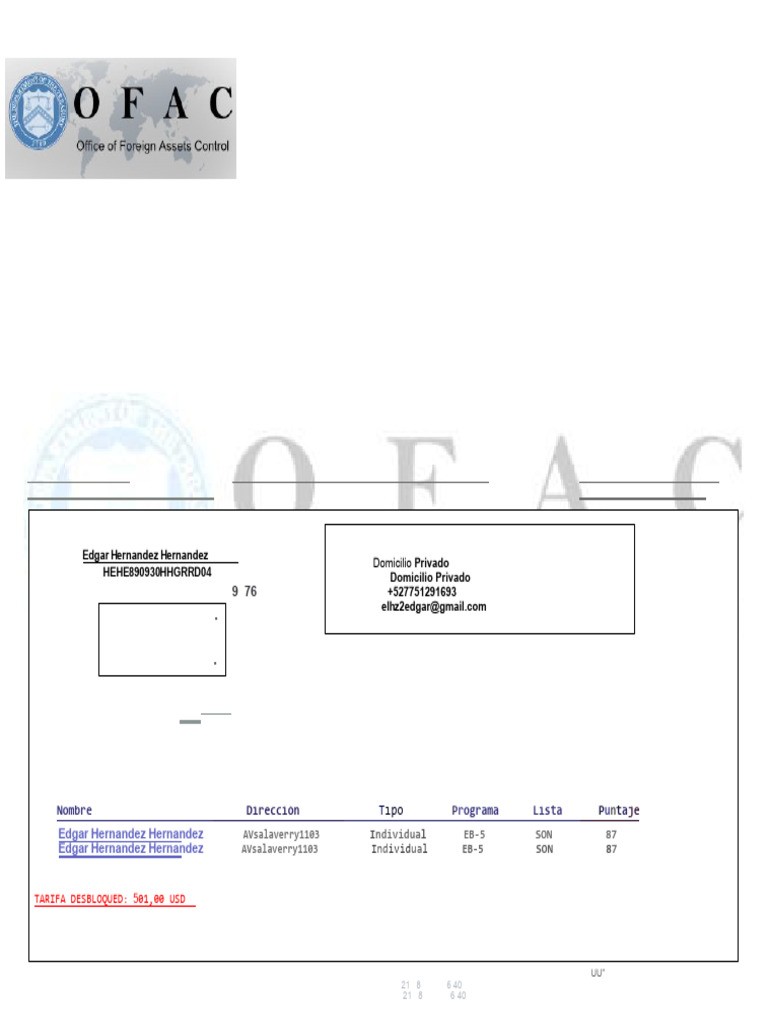 Bú D L L T Sanciones: Sque Aen A | PDF | Oficina de Control de Activos ...