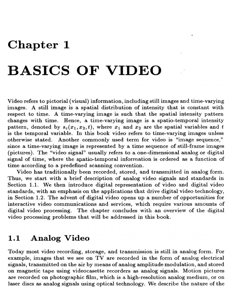 Analog Video | PDF