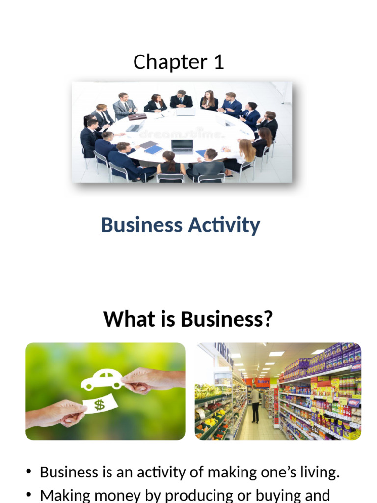 Chapter 1 - Business Activity | PDF | Business | Efficiency