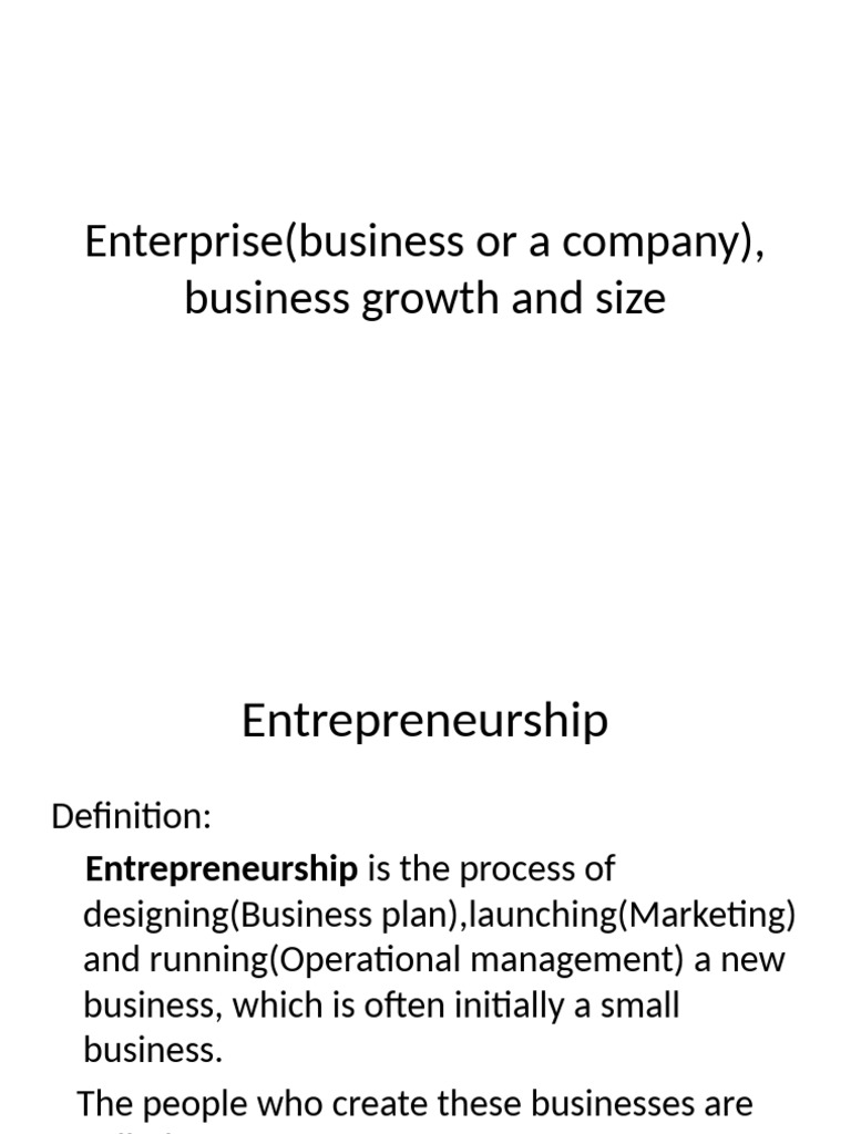Chapter 3-Enterprise, Business Growth and Size | PDF | Mergers And ...